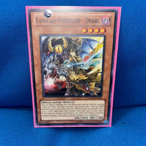 Yugioh | Toys | Yugioh Card Familiarpossessed Dharc Card Dark Type ...